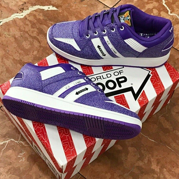 TROOP | Shoes | Mens Troop Ice Lamb Purple White Hightop Sneakers Nwt ...